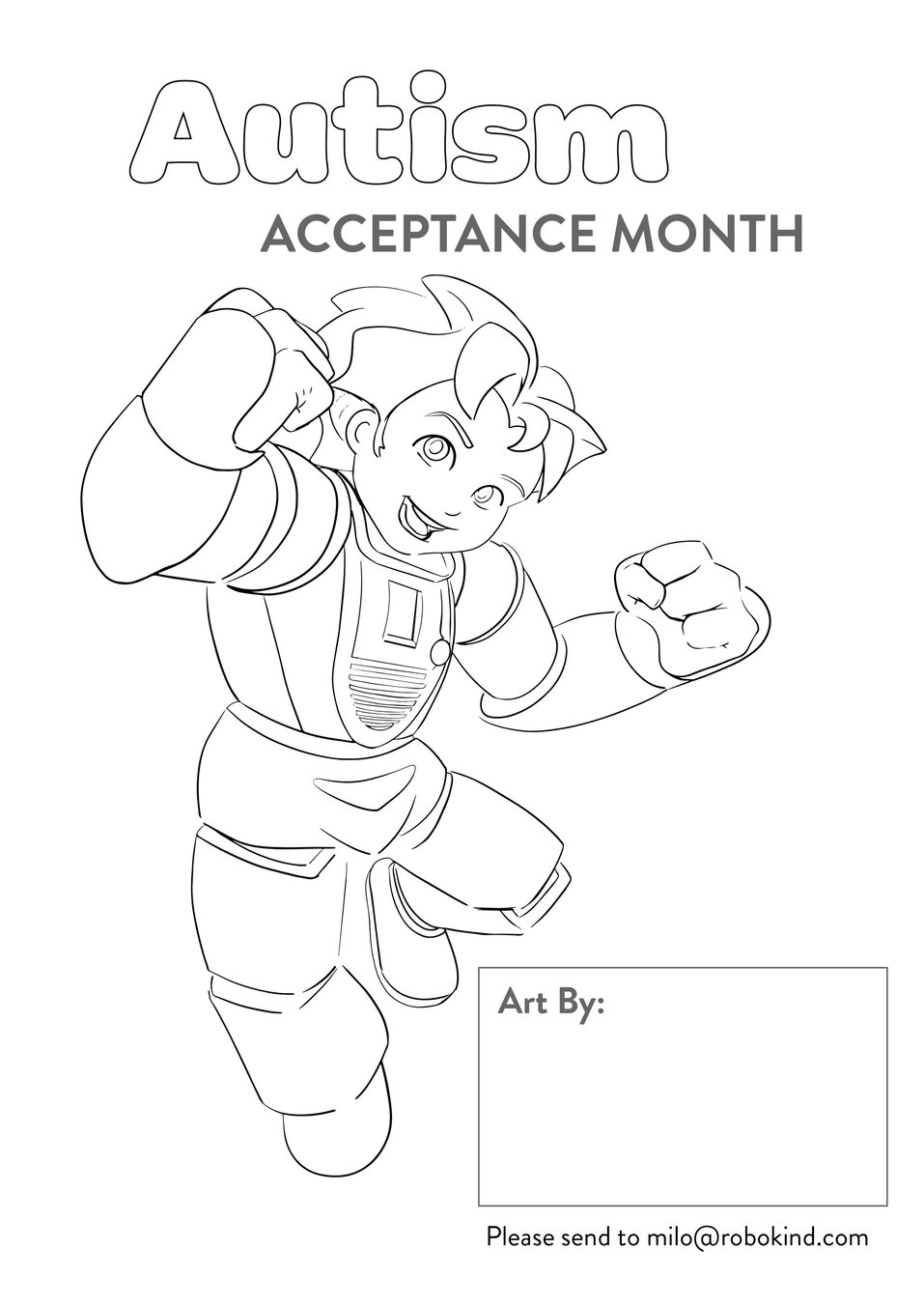 Autism Acceptance RoboKind Coloring Showcase
